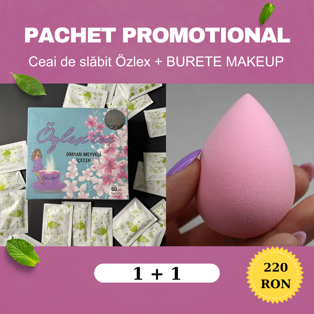 Pachet promotional – Ceai Özlex + Cadou BURETE MAKEUP – Ozlex